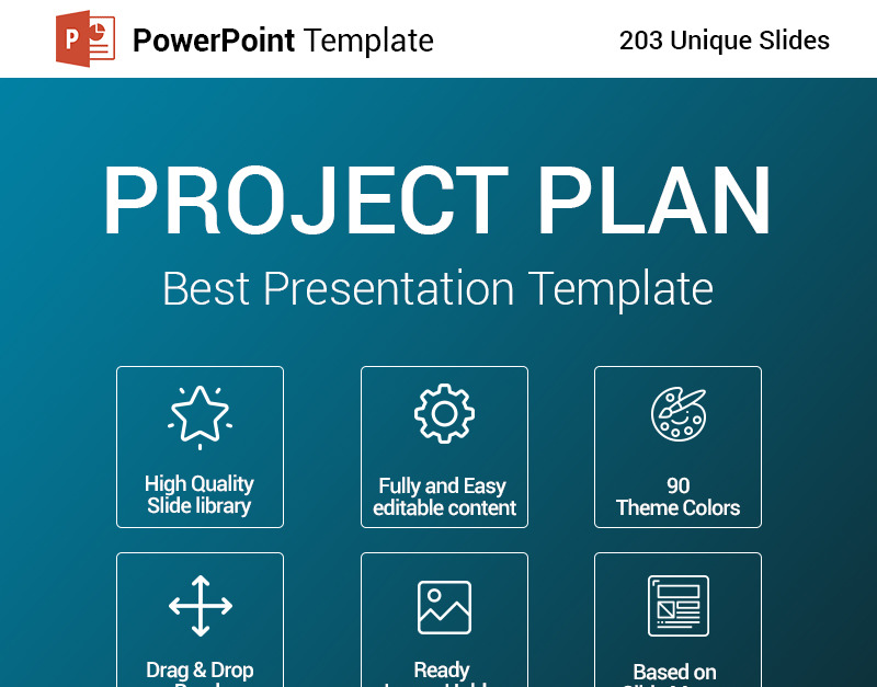 Projektplan PowerPoint-Vorlage #89425 - TemplateMonster