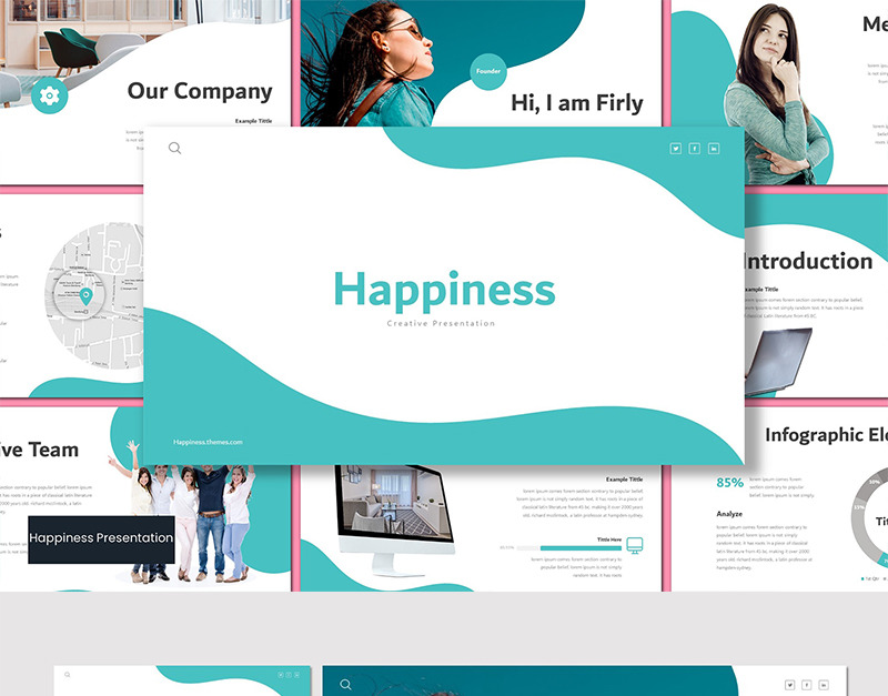 Mutluluk PowerPoint şablonu #89576 - TemplateMonster