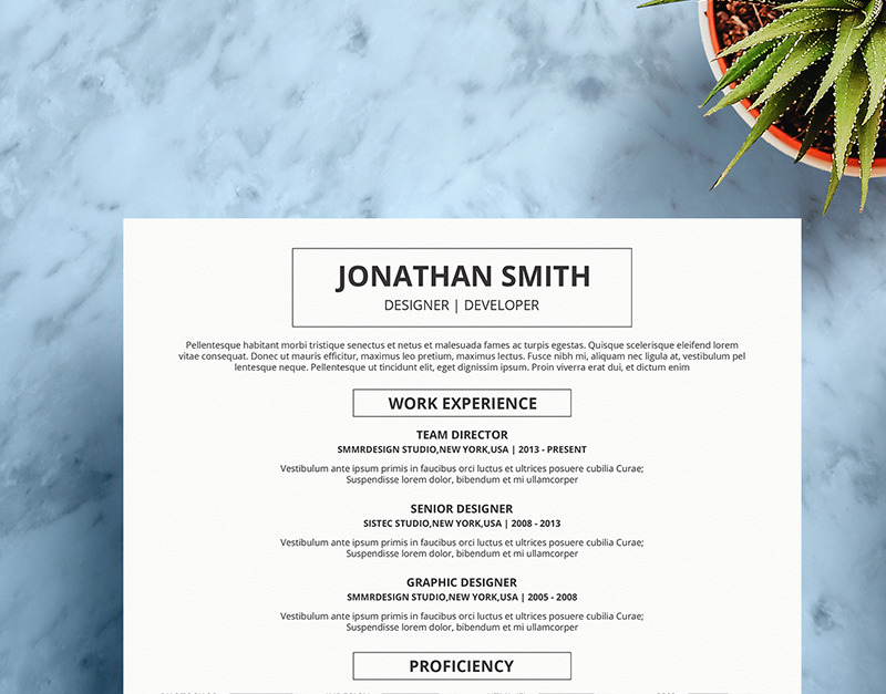 Jonathan Smith Designer v06 Resume Template - TemplateMonster