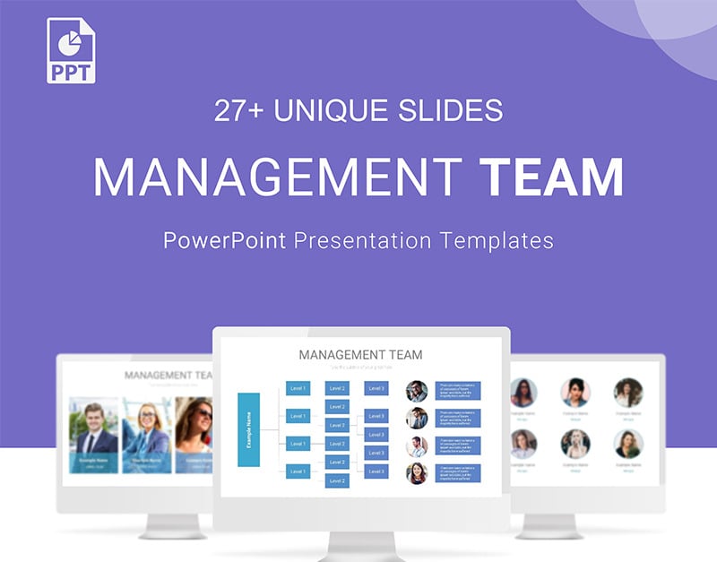 Management team PowerPoint template #89704 - TemplateMonster