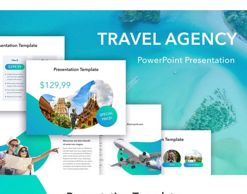 Plantilla de PowerPoint para agencia de viajes