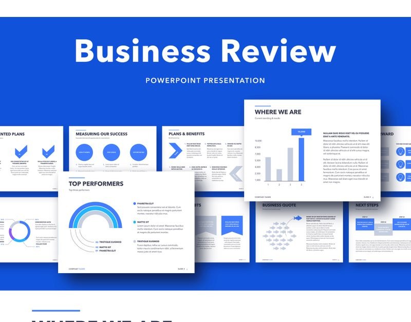 Business Review PowerPoint template #90090 - TemplateMonster