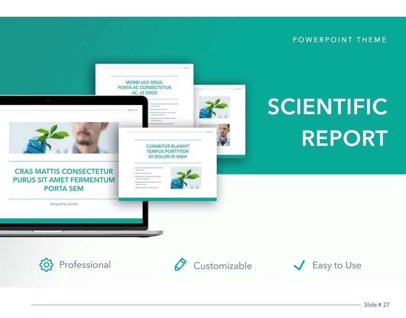 Scientific Report PowerPoint template - TemplateMonster