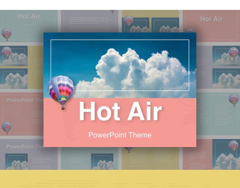 Hot Air PowerPoint template #90173 - TemplateMonster