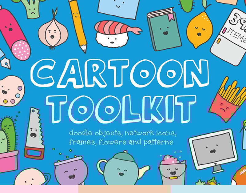 Cartoon Toolkit - Illustration #90225 - TemplateMonster