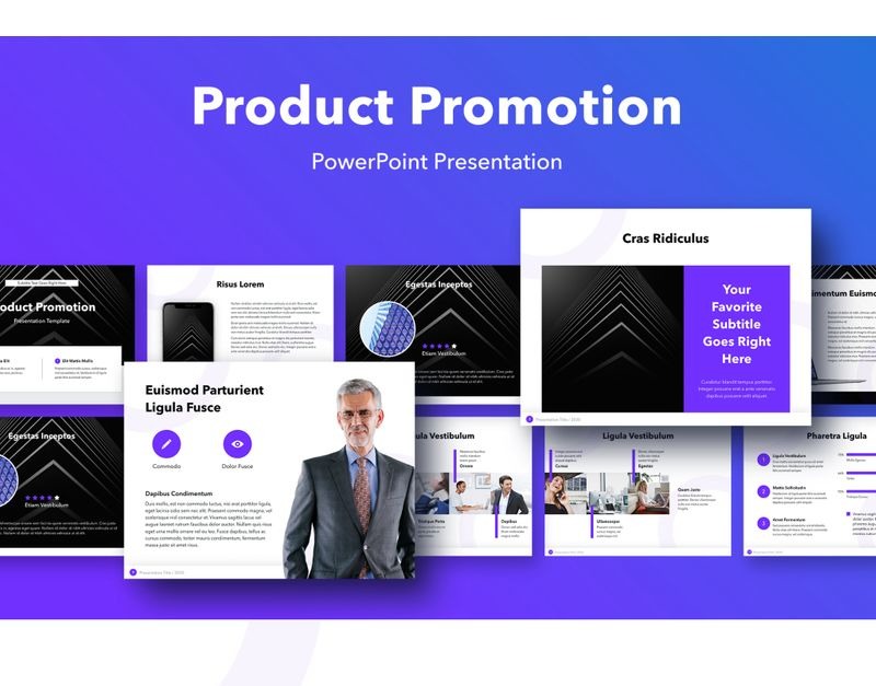 Product Promotion PowerPoint template - TemplateMonster
