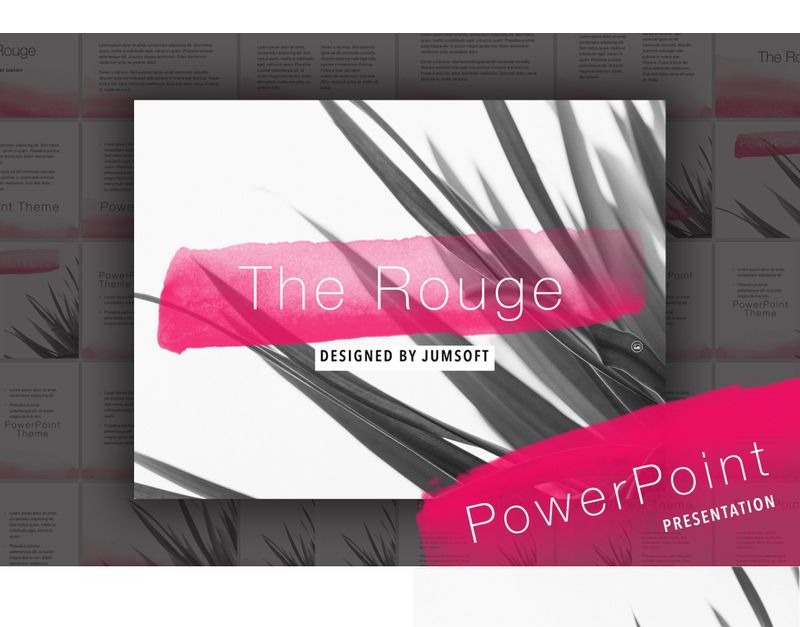 The Rouge PowerPoint template #90342 - TemplateMonster