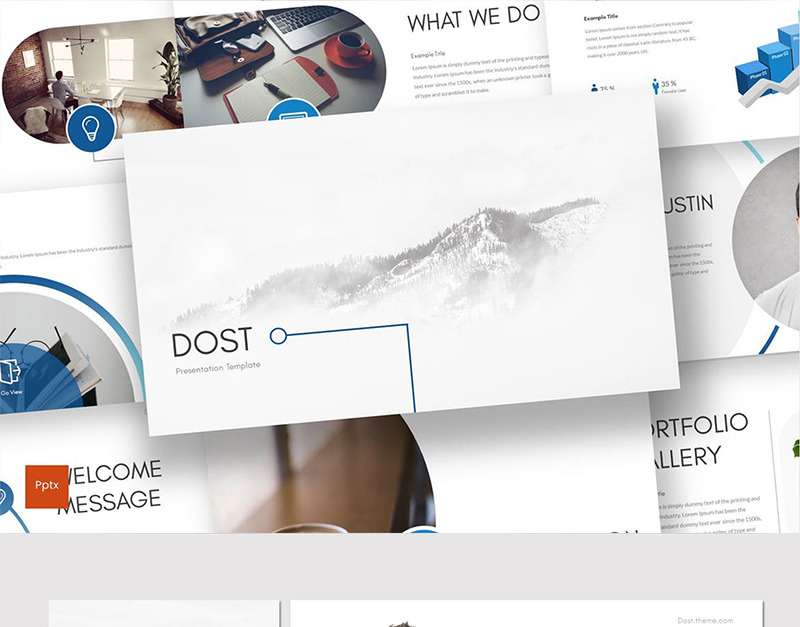 Dost PowerPoint template #90530 - TemplateMonster