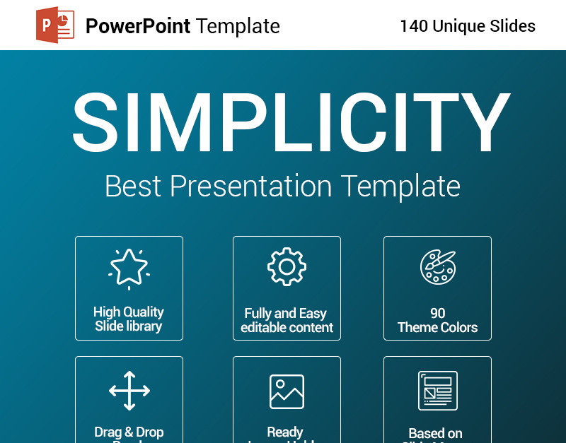 Nejlepší jednoduchost PowerPoint šablony - TemplateMonster