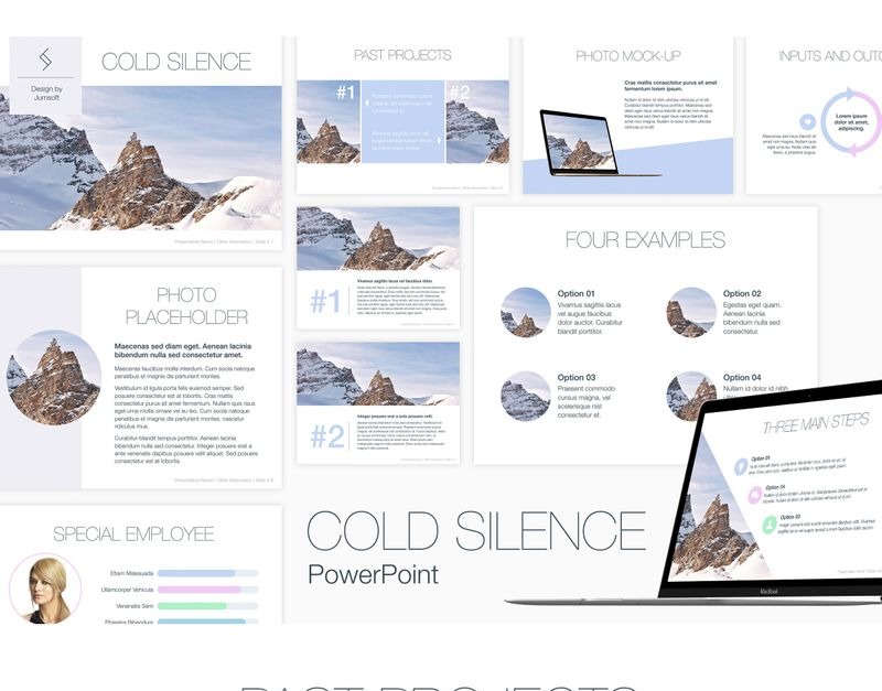 Cold Silence PowerPoint template #91177 - TemplateMonster