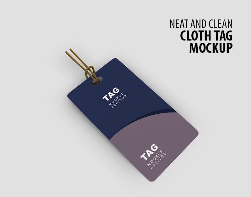 Cloth Tag product mockup #91245 - TemplateMonster