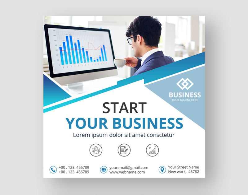 Business web Post banner template Social Media Template