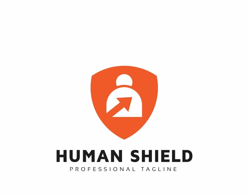 Plantilla de logotipo de escudo humano - TemplateMonster