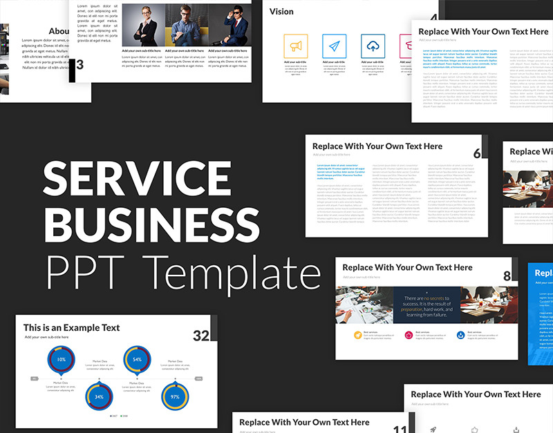 Service PowerPoint template #92022 - TemplateMonster