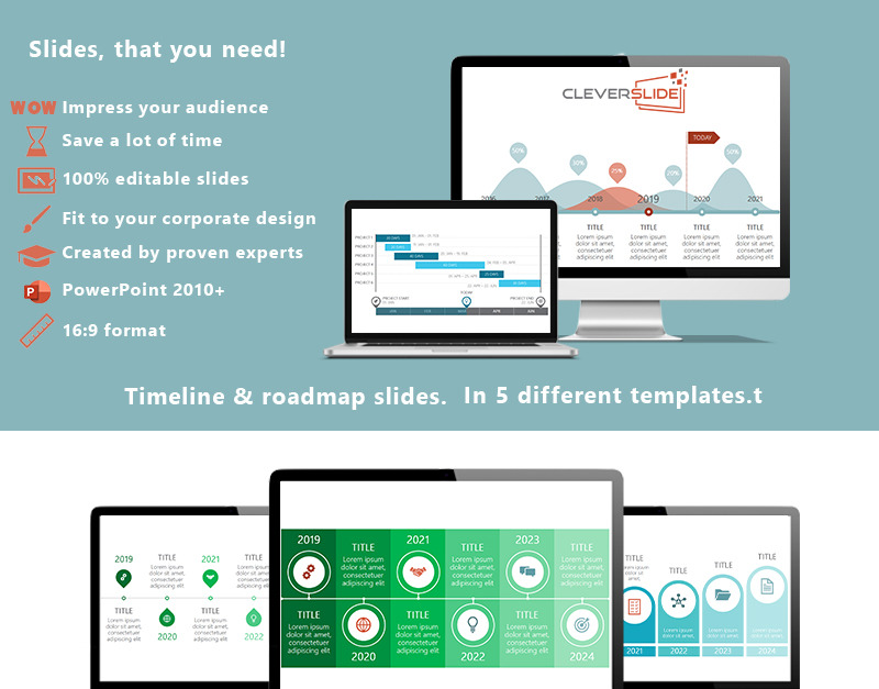 Timeline & Roadmap Slides Variations PowerPoint template