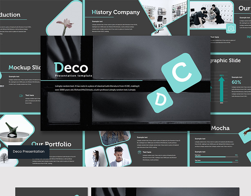 Deco PowerPoint template #92127 - TemplateMonster
