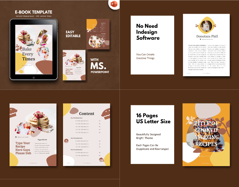 Modello PowerPoint presentazione cibo ricetta