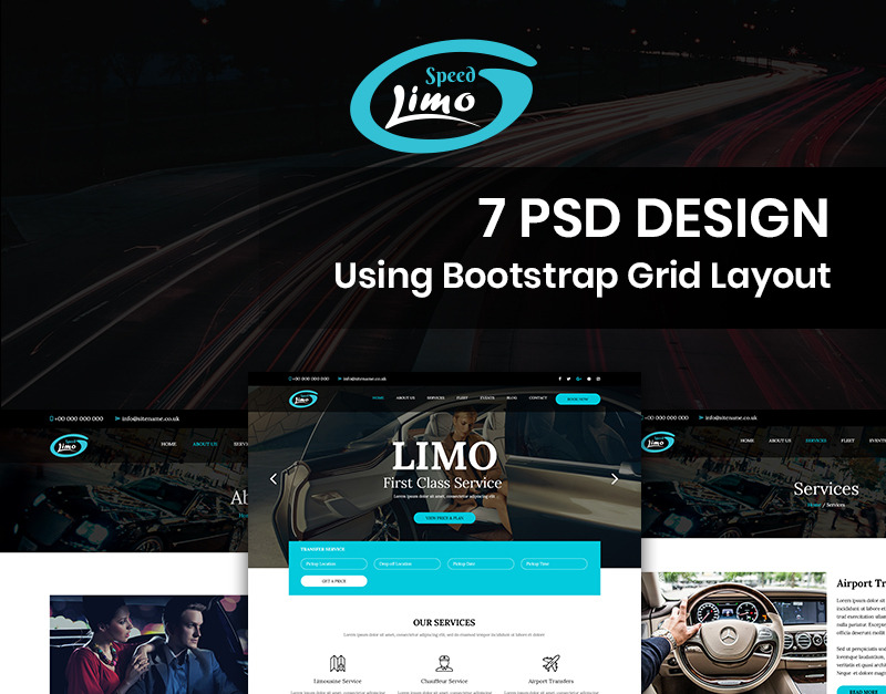 Speed Limo - PSD-Vorlage für Limousinenservices