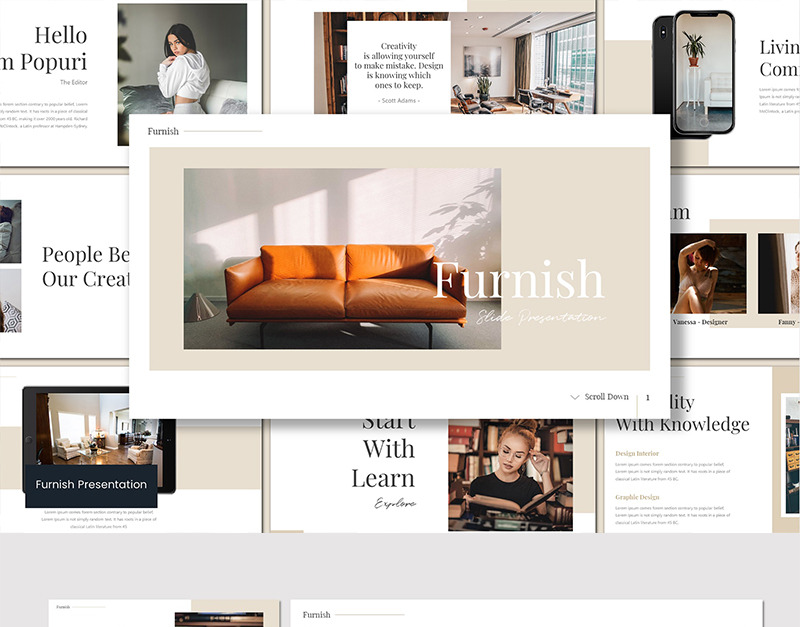 Furnish PowerPoint template #93346 - TemplateMonster