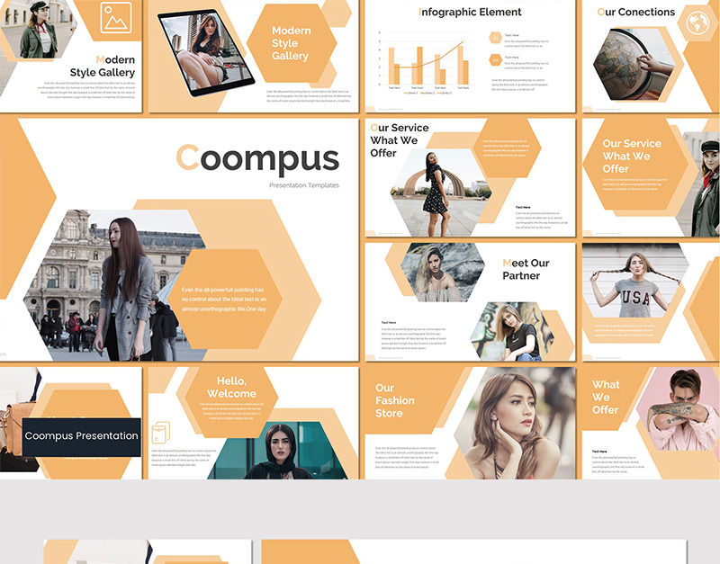 Modello PowerPoint di COMPUS #93348 - TemplateMonster