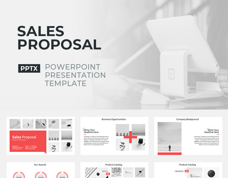 Oferta sprzedaży - szablon PowerPoint - TemplateMonster