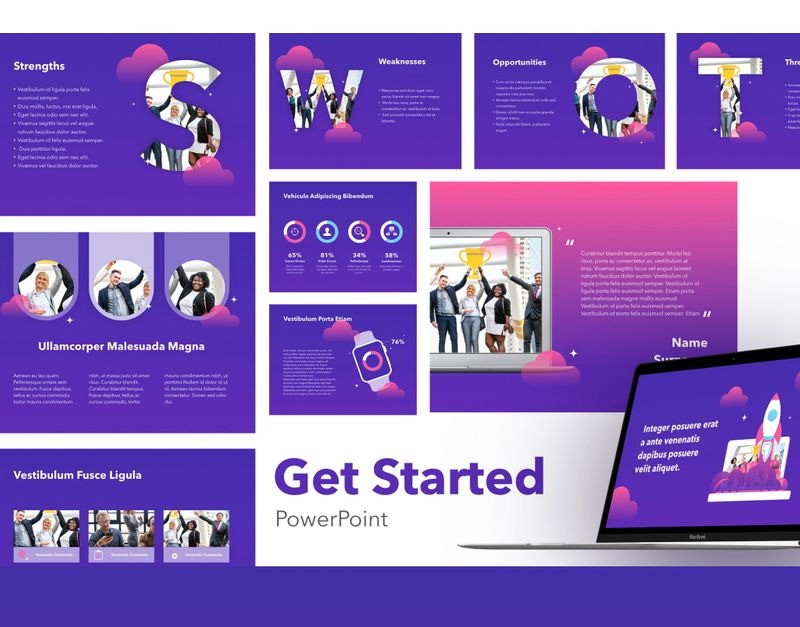 Get Started PowerPoint template #93895 - TemplateMonster