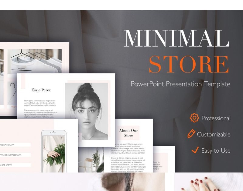 Minimal Store PowerPoint template #94751 - TemplateMonster