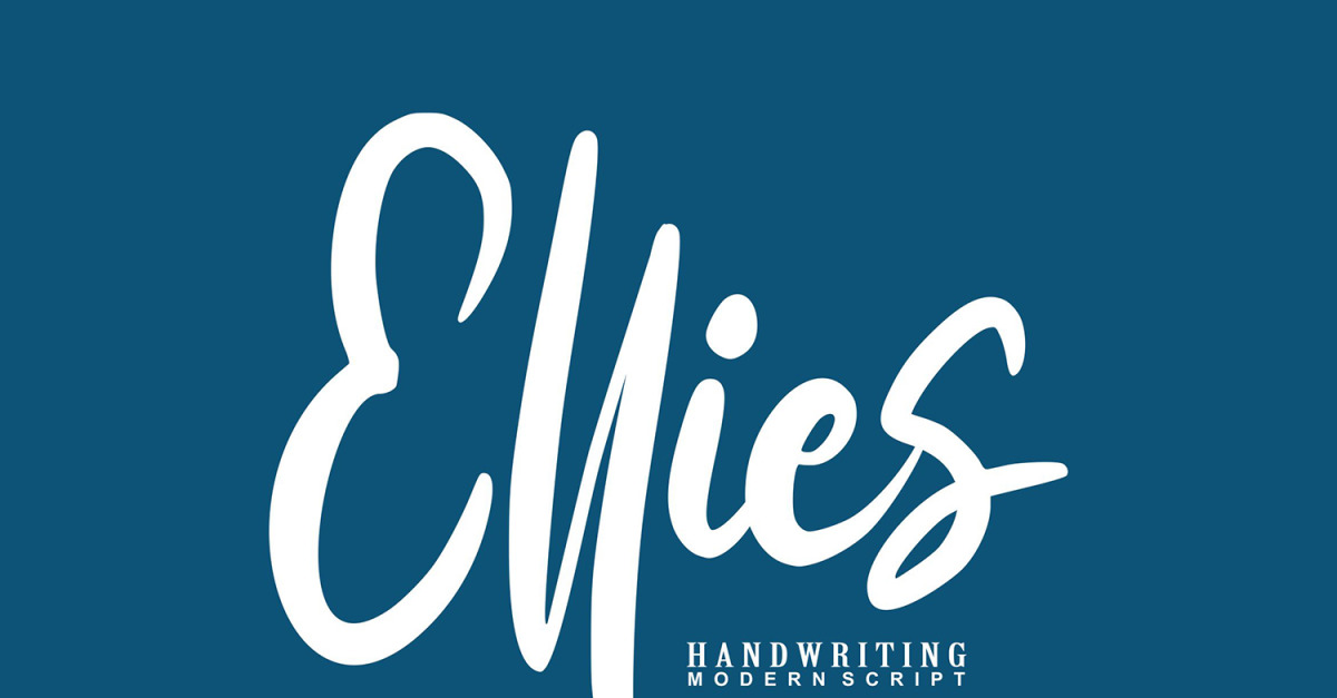 Ellies | Handwriting Modern Cursive Font - TemplateMonster