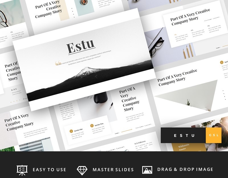 Estu - Clean Google Slides #95066 - TemplateMonster