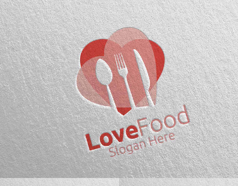 Love Healthy Food for Restaurant or Cafe 3 Logo Template