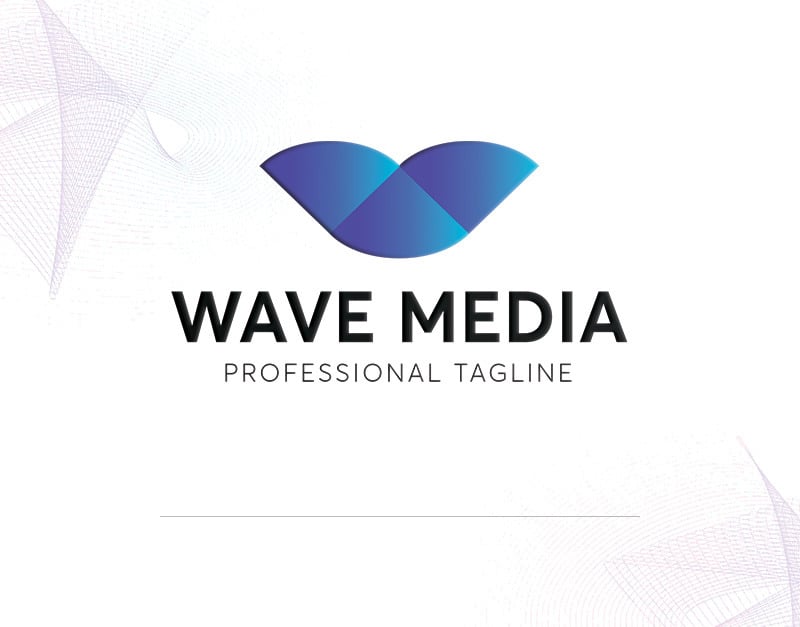 Wave Media Logo Template #95407 - TemplateMonster