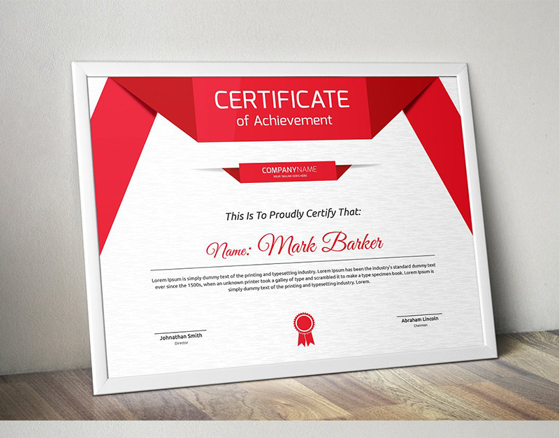 Ribbon Stripe Certificate Template #95688 - TemplateMonster