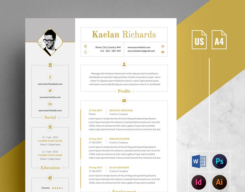 Word & Cover Letter Resume Template - TemplateMonster