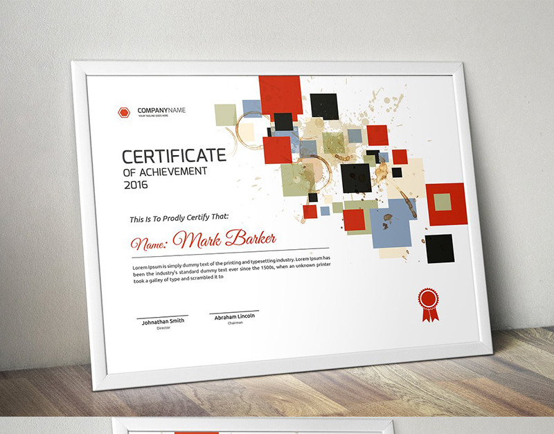 Abstract Certificate Template #95921 - TemplateMonster