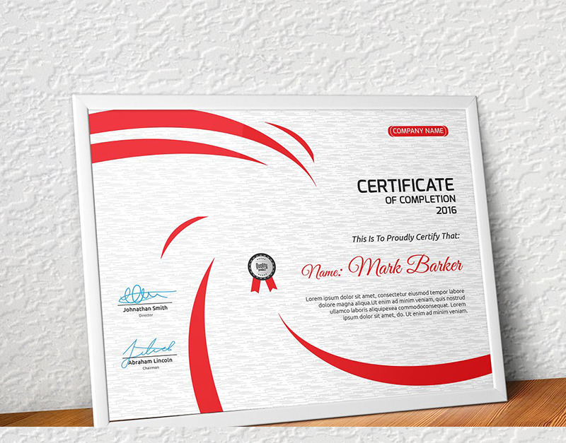 Abstract Certificate Template #96077 - TemplateMonster