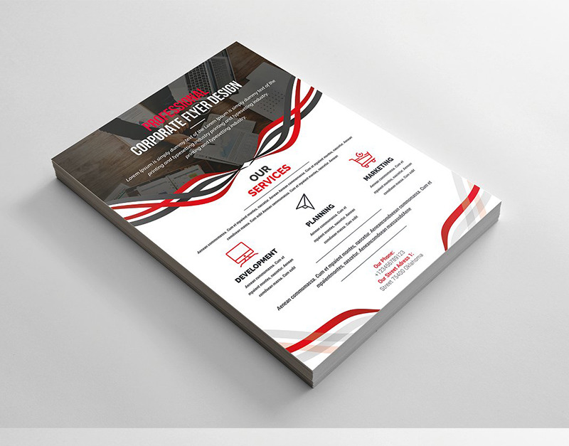 Wavy Flyer - Corporate Identity Template - TemplateMonster