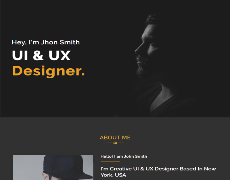 Hayir - Responsive Personal Portfolio Landing Page Template