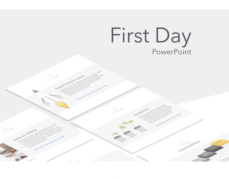 First Day PowerPoint template #96596 - TemplateMonster