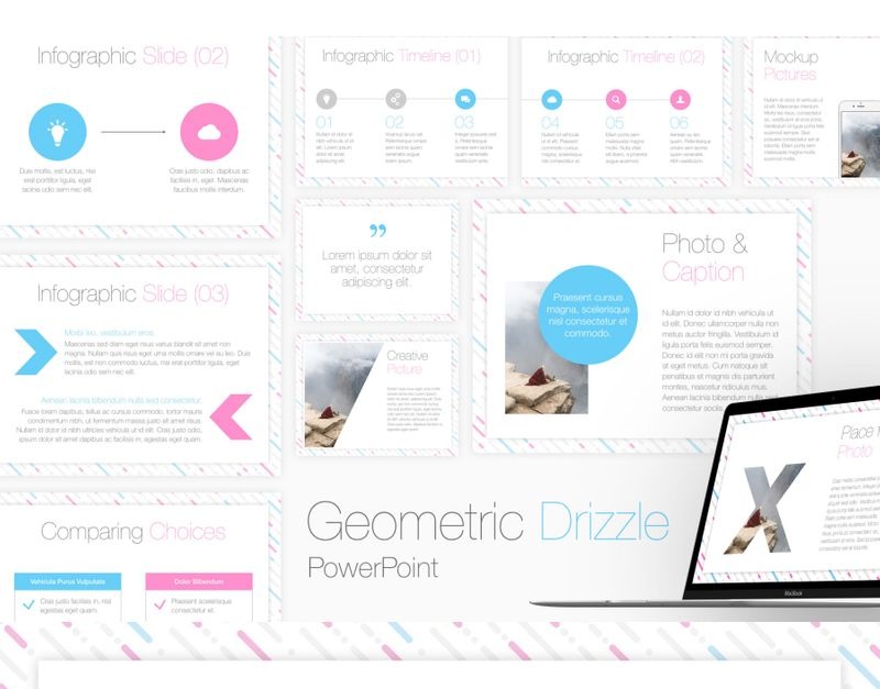 Geometric Drizzle PowerPoint template - TemplateMonster