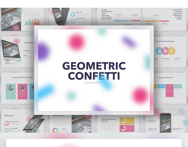 Modello di PowerPoint coriandoli geometrici - TemplateMonster
