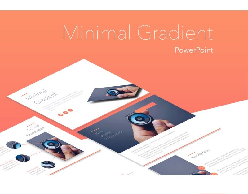 Minimal Gradient PowerPoint template - TemplateMonster