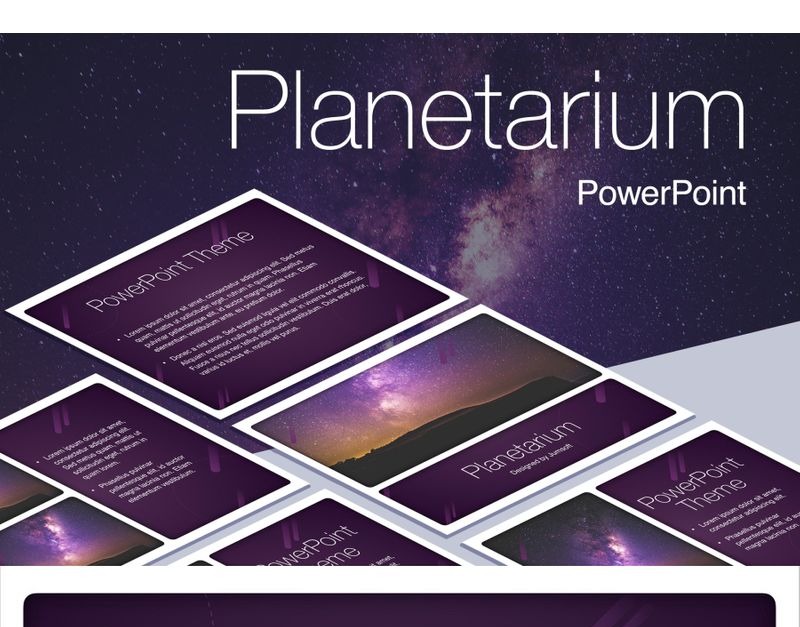 Planetarium PowerPoint template #96623 - TemplateMonster