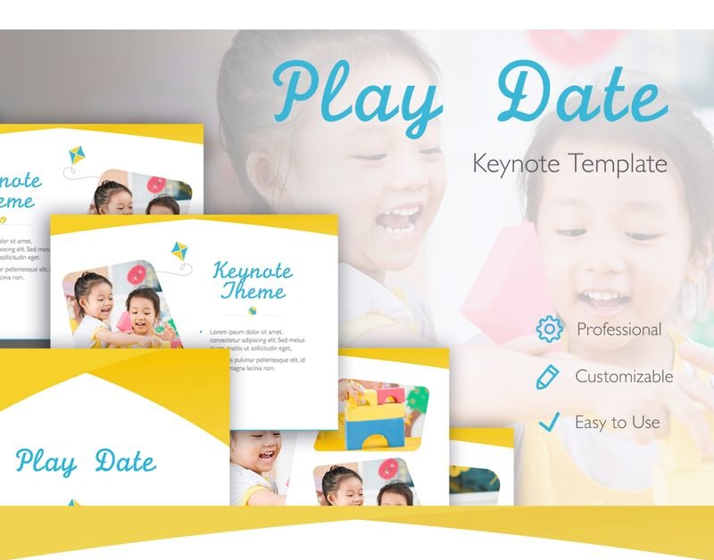 Play Date - Keynote template #96646 - TemplateMonster