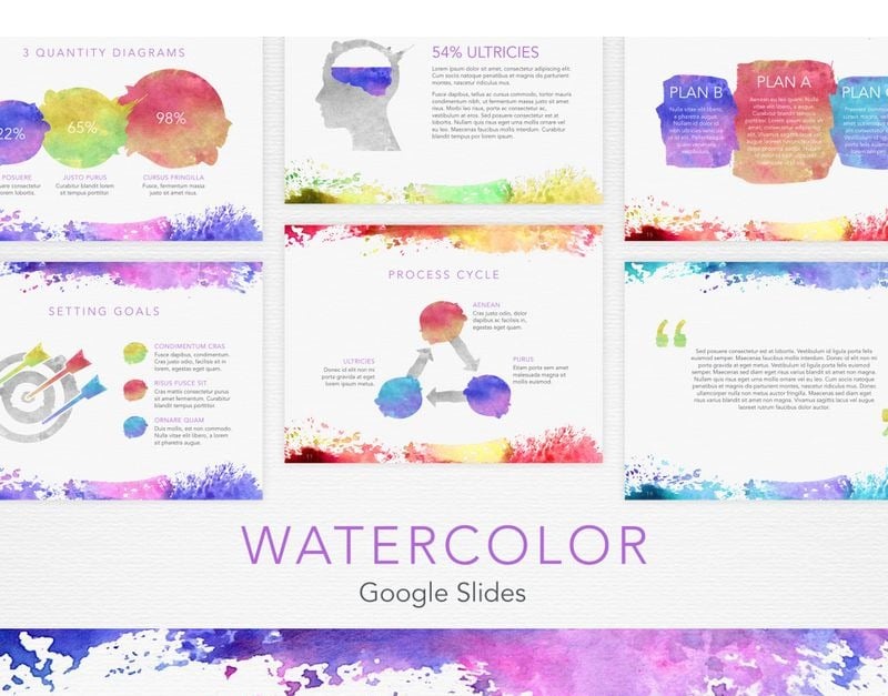 Watercolor Google Slides #96741 - TemplateMonster
