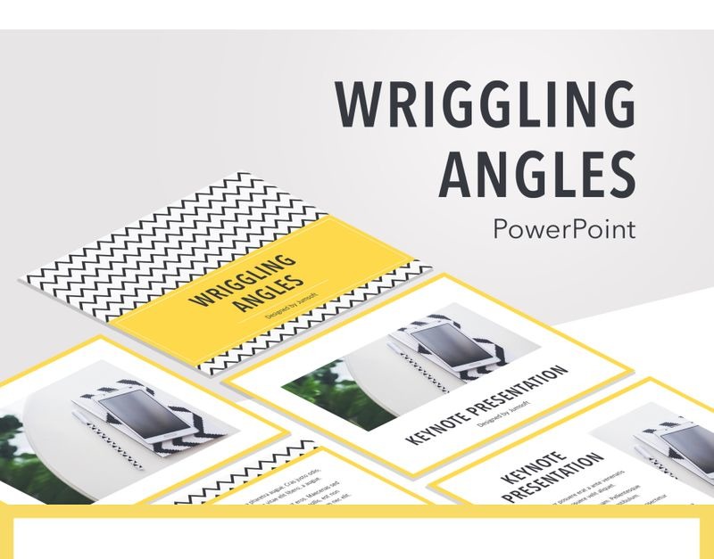 Wriggling Angles PowerPoint template - TemplateMonster