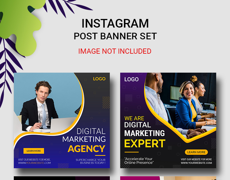 Instagram post Banner Set Social Media Template