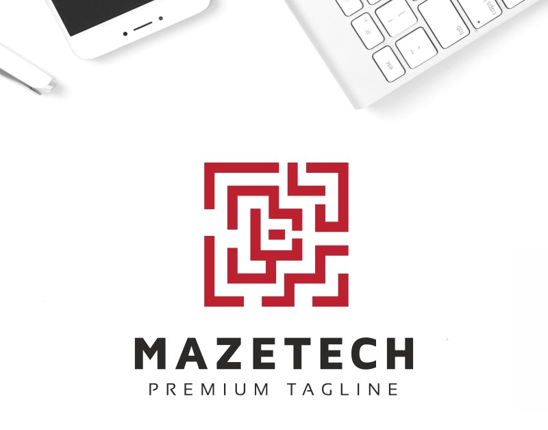 Modèle de logo Maze Tech #96885 - TemplateMonster