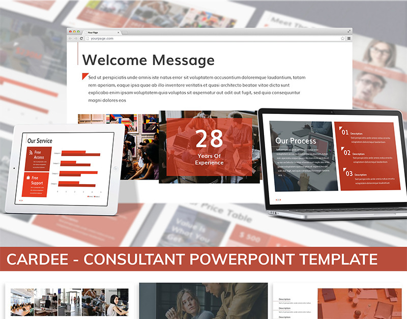 Cardee - Consultant PowerPoint template - TemplateMonster