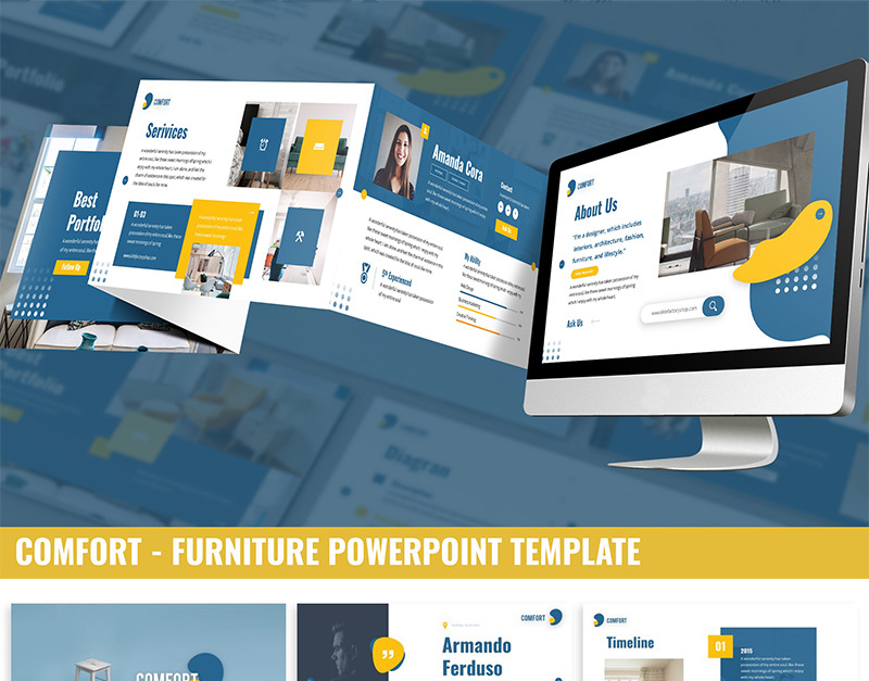Comfort - Furniture PowerPoint template - TemplateMonster