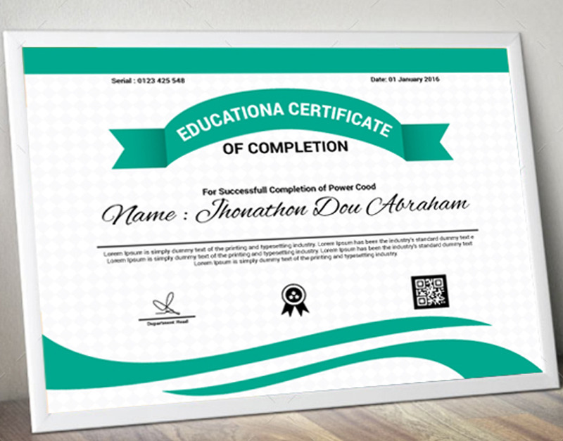 Identity page Certificate Template #97147 - TemplateMonster